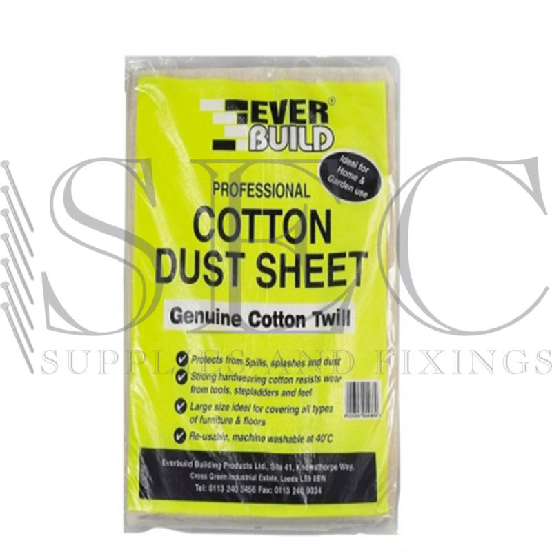 Everbuild Cotton Dust Sheet - SEC Supplies & Fixings Ltd